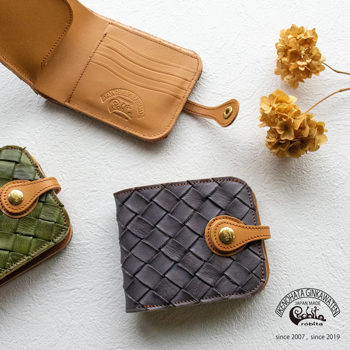 【楽天市場】【最大800円OFFクーポン】【廃盤終了】二つ折り財布 ロビタ robita celup(チュルップ) スナップボタン メッシュレザー【池之端銀革店】RC-5004レディース 牛革 ...