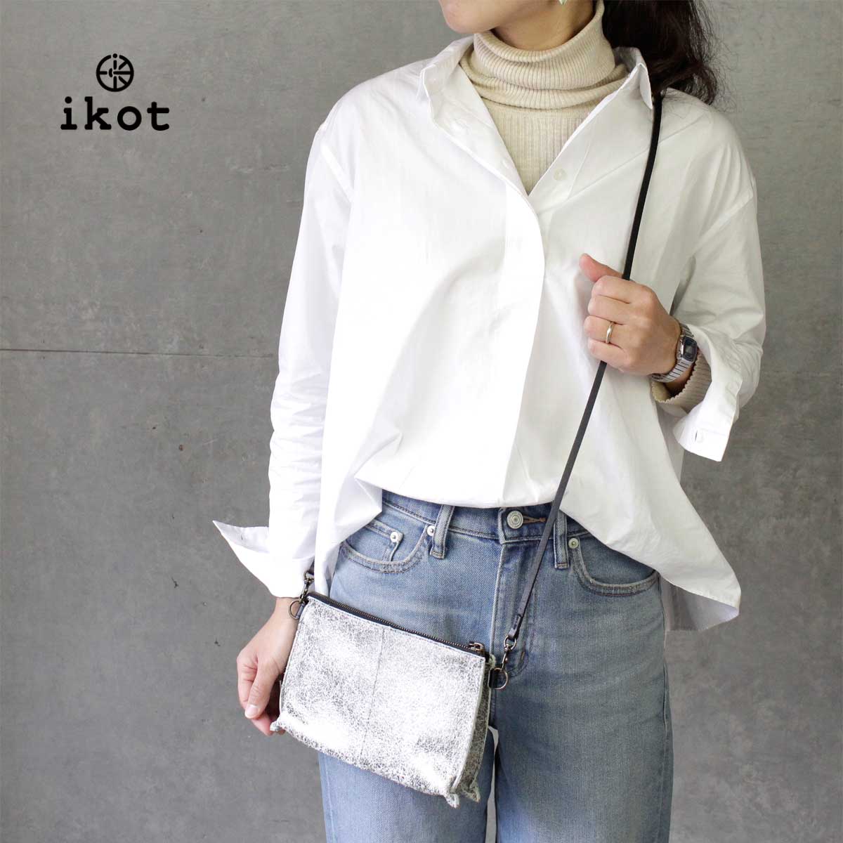 【楽天市場】お財布ポシェット 2WAY ミニショルダー クラッチバッグ ikot イコット クラッキング クラックレザー IK119003 ...