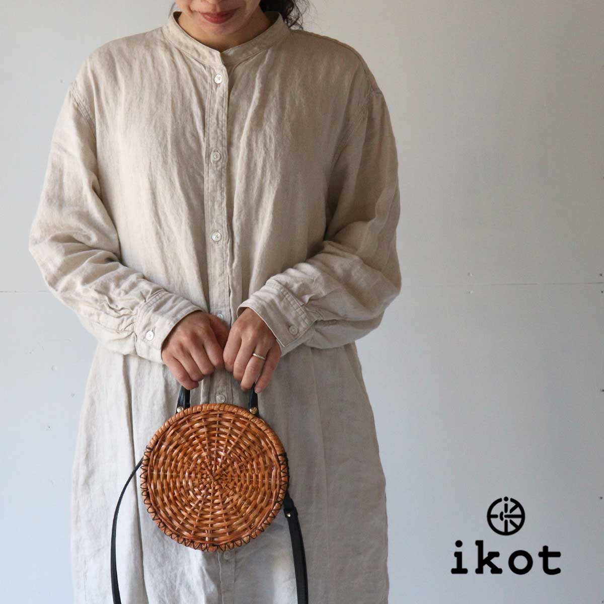 【楽天市場】ラタンバスケット 2WAYサークルカゴバッグ 斜め掛け 肩掛け かごバッグ ikot(イコット) ラタン×牛革 IK224006 ...