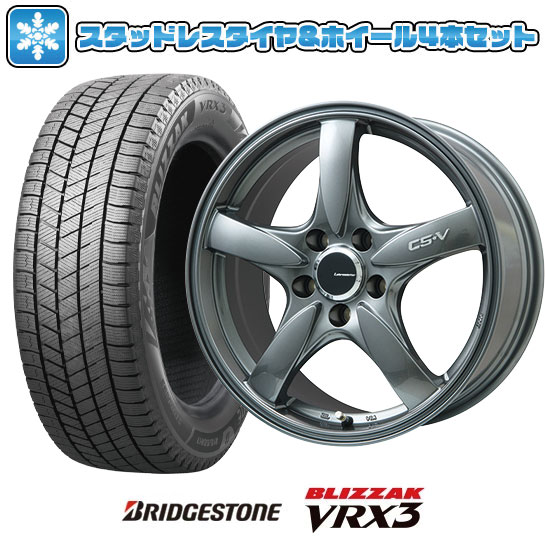 【楽天市場】【取付対象】235/60R18 スタッドレスタイヤ ホイール4本セット BRIDGESTONE ブリザック VRX3 (5/114車用) LEHRMEISTER CS-V(ガンメタ ...