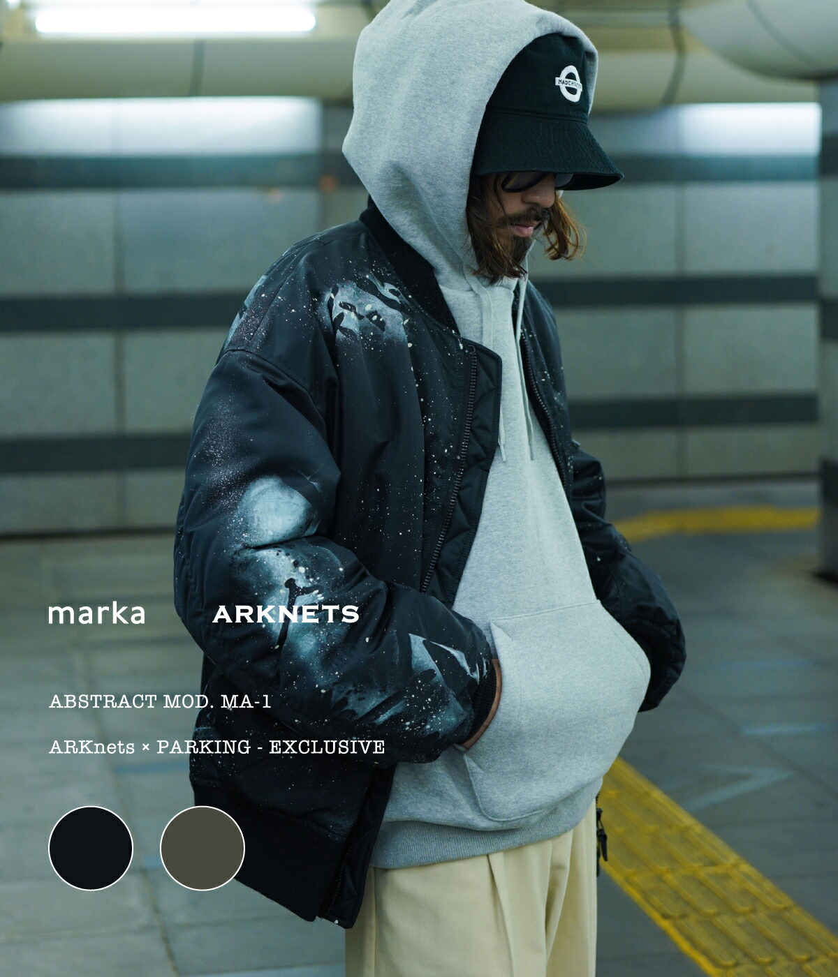 【楽天市場】[送料無料]marka : ABSTRACT MOD. MA-1 - ARKnets × PARKING exclusive - / 全2色 : M25E-33BL01C[COR ...