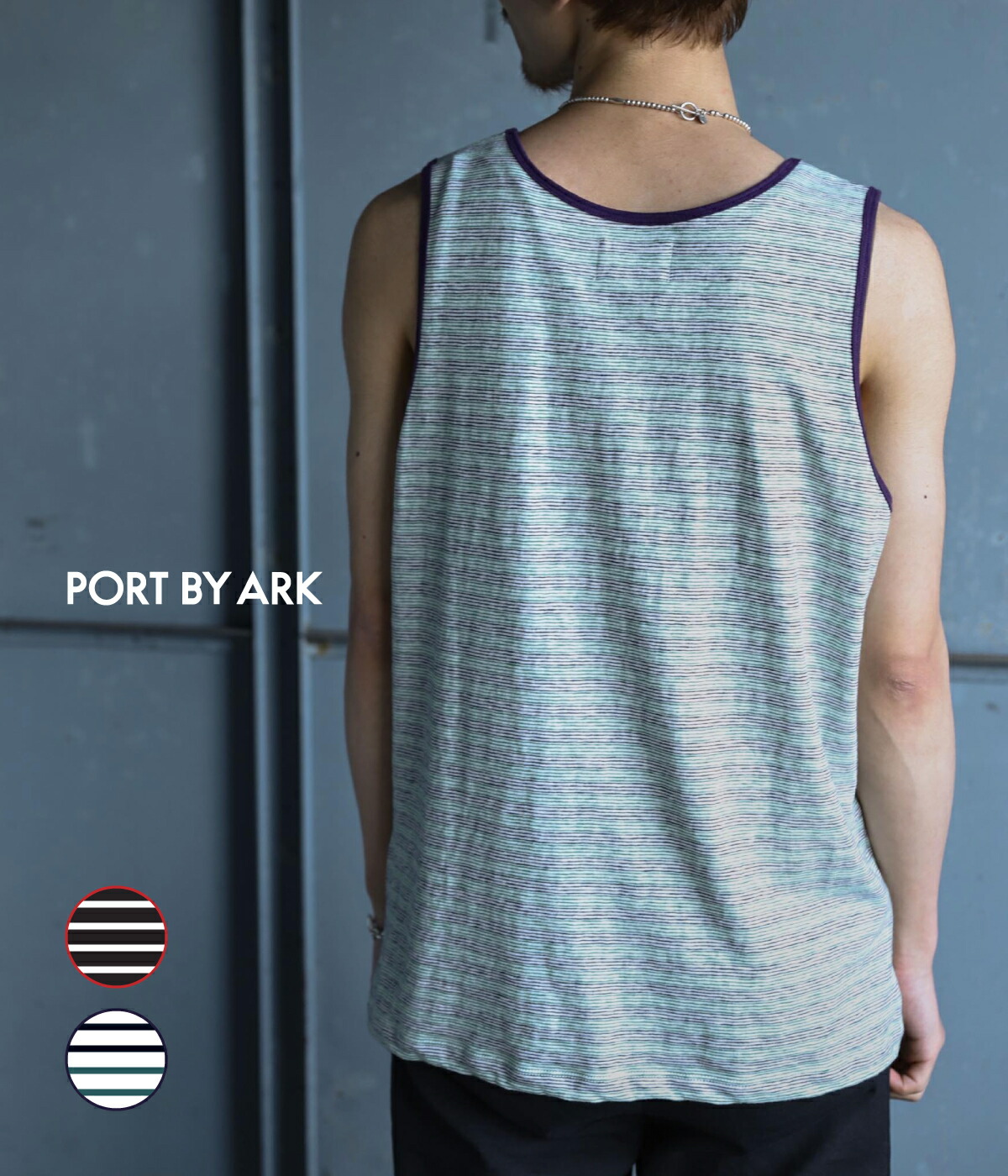 【楽天市場】[P10倍]PORT BY ARK : Border Tank Top / 全2色 : PO17-T002[COR][BJB ...