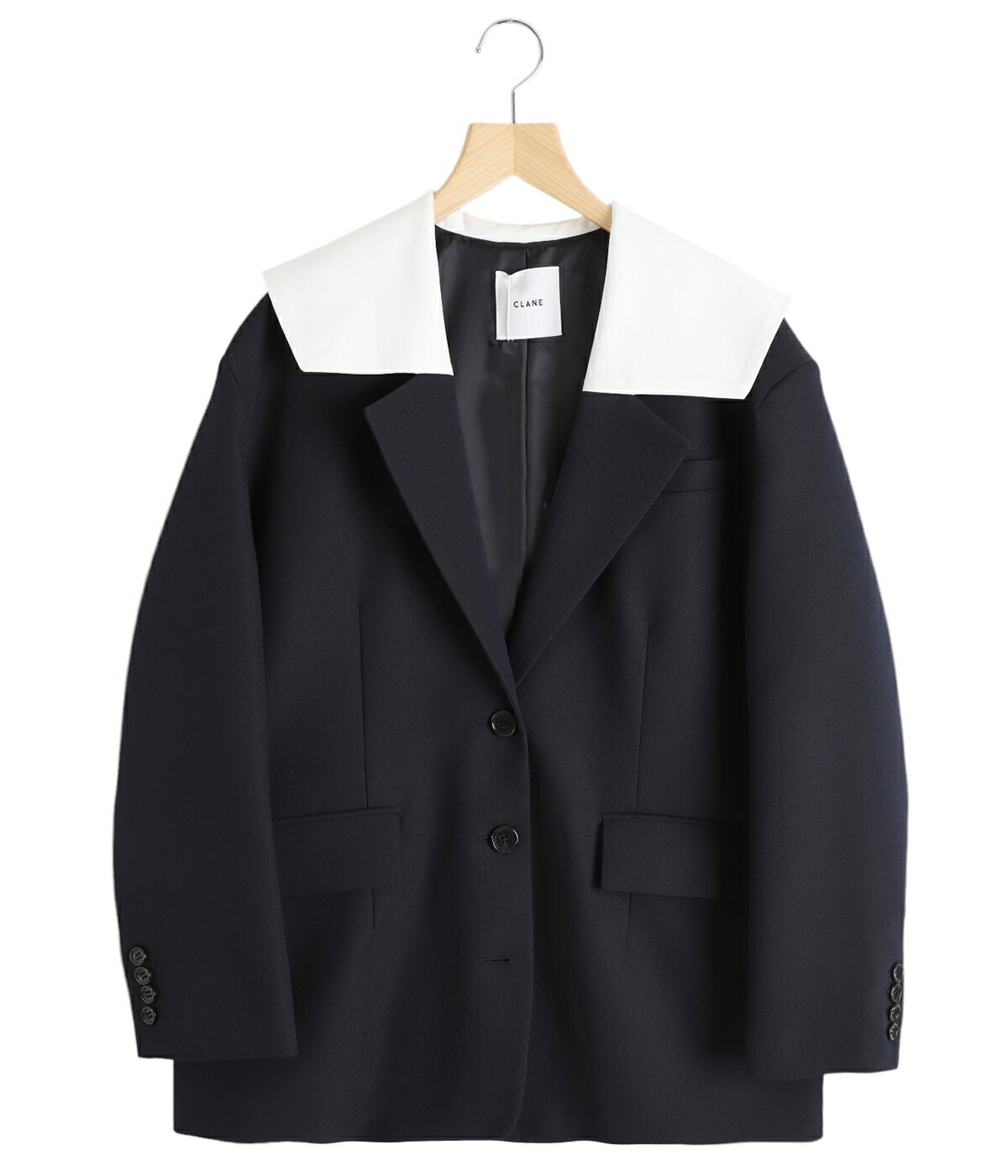 【楽天市場】[送料無料]CLANE : [レディース]SAILOR COLLAR TAILORED JACKET : 18103-0432 ...