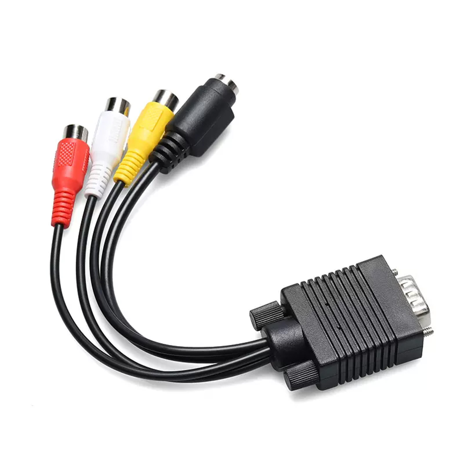 【楽天市場】S端子付きVGA→AVロータスケーブル サブVGA+S端子ケーブル RCA SVGA パソコン→テレビ接続 レコーダー セットトップボックス ビデオケーブル VGA→S端子変換 ...