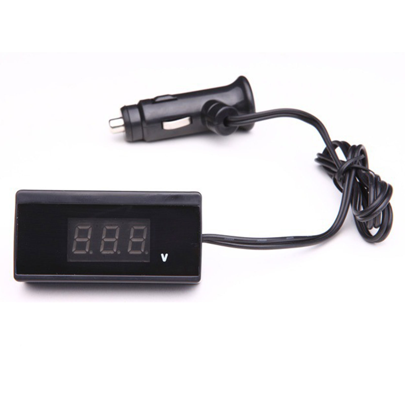 【楽天市場】車載用電圧測定器 車・バイク用電圧計 シガーライター用電圧計 ワイヤー付きデジタル表示電圧計 バッテリー電圧モニター (ブラック ...