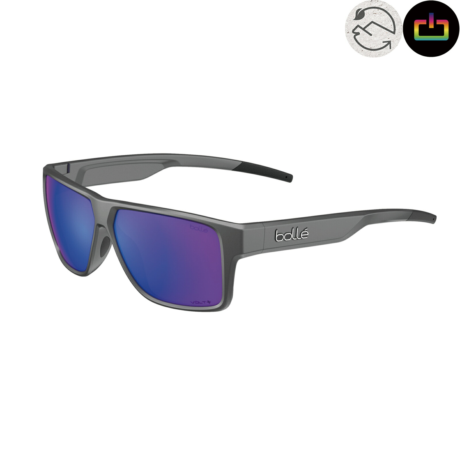 【楽天市場】bolle (ボレー) サングラス BS042001 TEMPER Titaniuml Matte VOLT＋UV Ppl ...