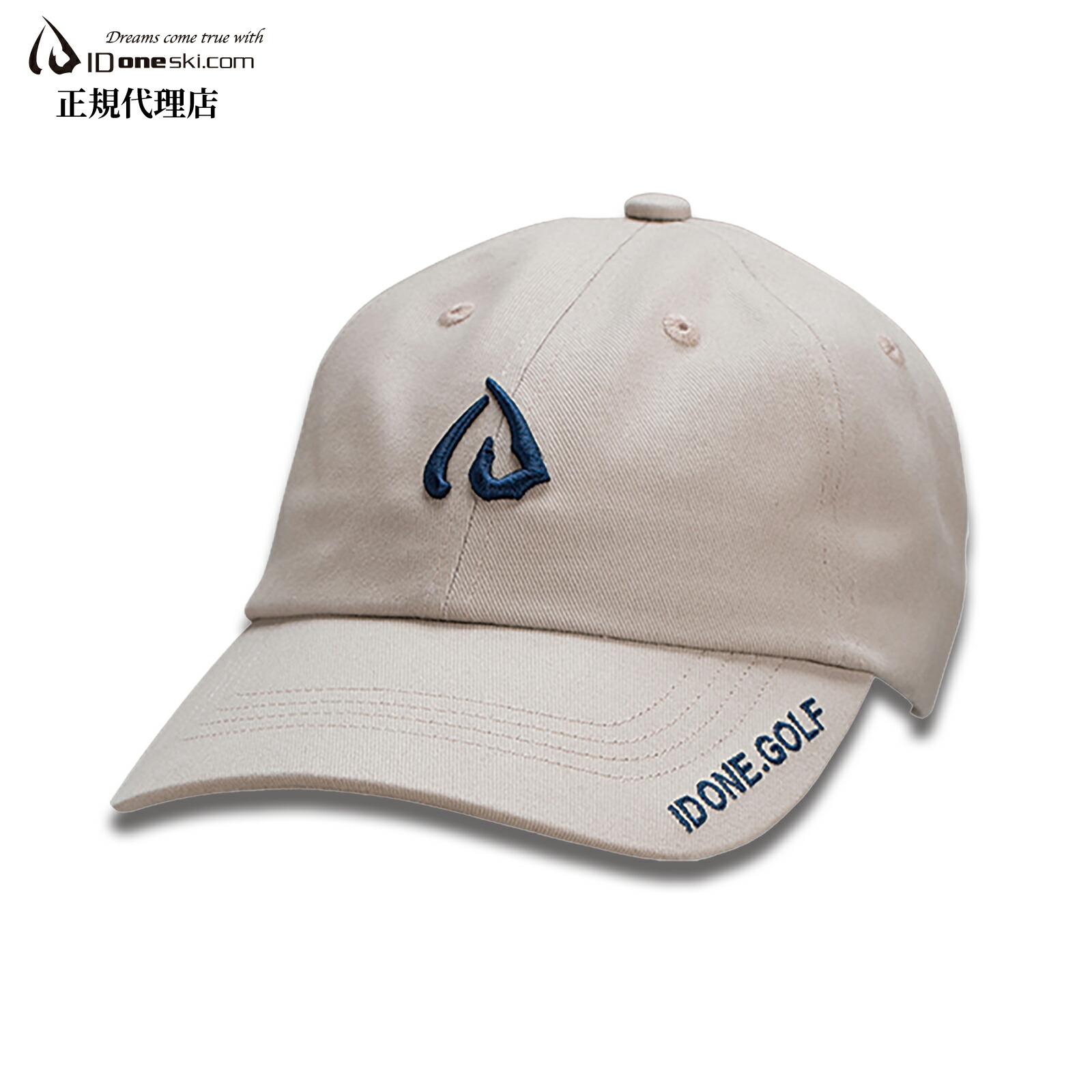 【楽天市場】【送料無料 マテリアルスポーツ 正規代理】 IDone (アイディーワン) IDロゴソフトキャップ ベージュ ゴルフ サイズアジャスター付 フリーサイズ アイディーワンゴルフ 帽子 ...