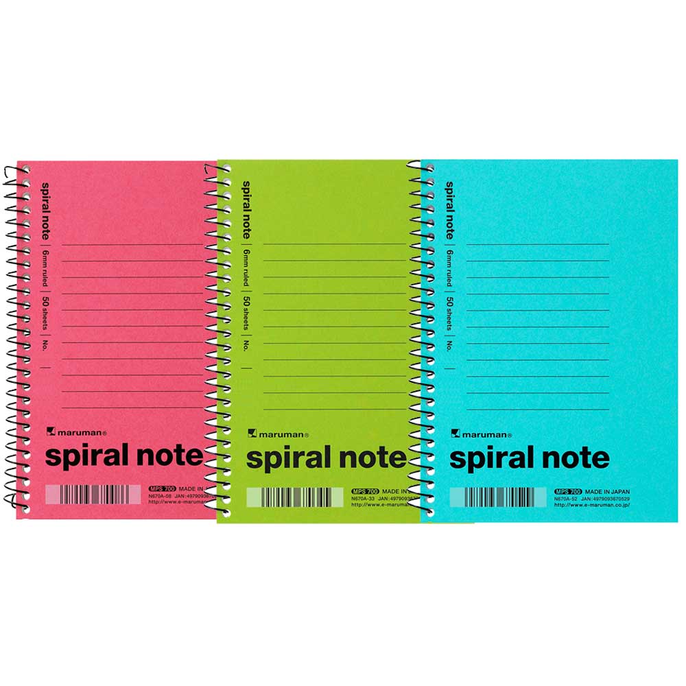 【楽天市場】【公式】 ノート spiral note M.C.B. 1961 メモリ入6mm罫 A6変形 N670A マルマン [ゆうパケット ...