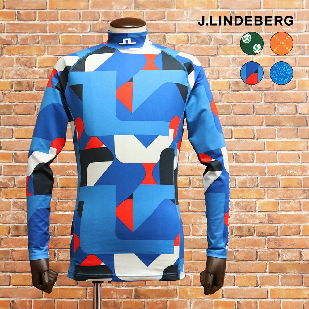 【楽天市場】【期間限定ポイント5倍】J.LINDEBERG コンプレッション インナー 071-28313 カラフル プリント ロゴ 疲労軽減 ...