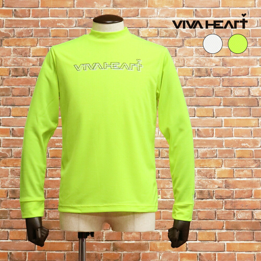 【楽天市場】【期間限定ポイント5倍】VIVA HEART モックネック シャツ 011-28211 長袖 メッシュ 吸水速乾 ドライ ...