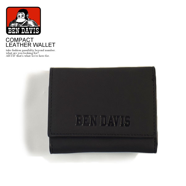 【楽天市場】BEN DAVIS ベンデイビス COMPACT LEATHER WALLET メンズ 財布 ミニウォレット サイフ 三つ折り ...