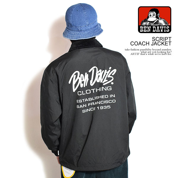 【楽天市場】BEN DAVIS ベンデイビス SCRIPT COACH JACKET メンズ ジャケット コーチジャケット ライトアウター ...