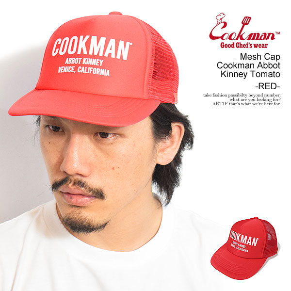 【楽天市場】COOKMAN クックマン Mesh Cap Cookman Abbot Kinney Tomato -RED- メンズ キャップ ...