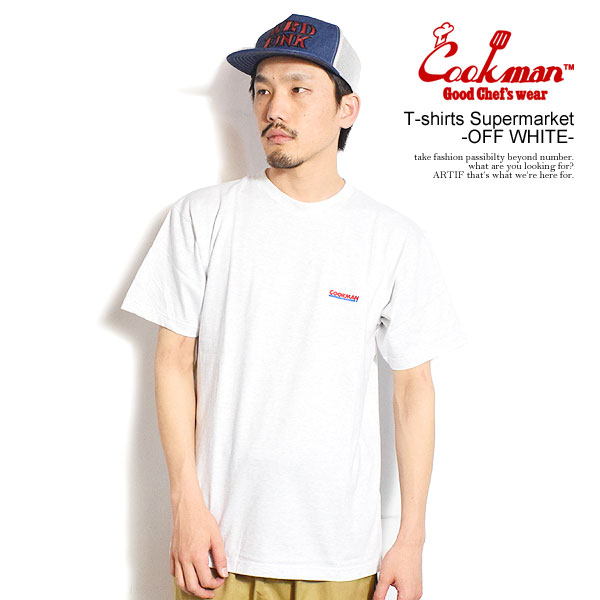 【楽天市場】COOKMAN クックマン T-shirts Supermarket -OFF WHITE- メンズ Tシャツ 半袖 アメリカ 西 ...