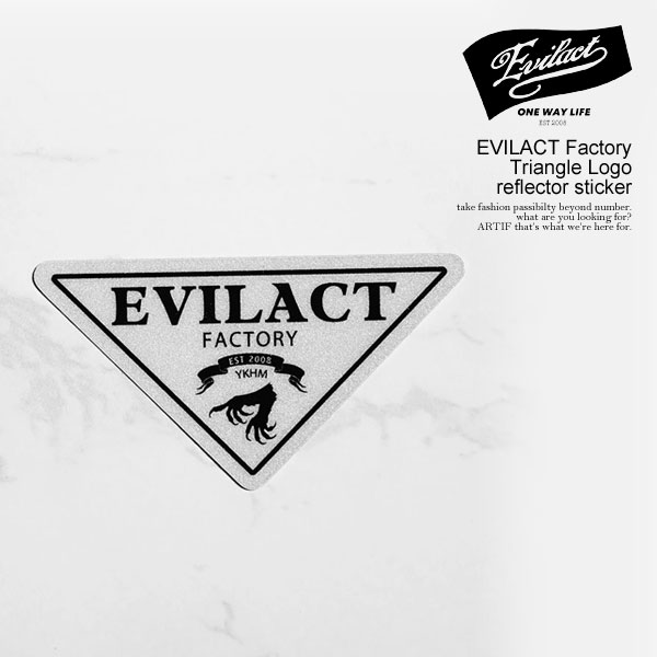 【楽天市場】EVILACT イーブルアクト EVILACT Factory Triangle Logo reflector sticker メンズ ステッカー シール バイカー ストリート：ARTIF