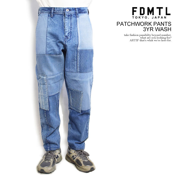 【楽天市場】FDMTL ファンダメンタル PATCHWORK PANTS 3YR WASH メンズ パンツ デニム インディゴ 送料無料 ストリート：ARTIF