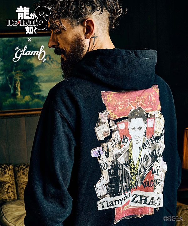 【楽天市場】glamb×龍が如く8 glamb グラム Tianyou Zhao Hoodie テンユウチョウフーディ メンズ パーカー ...