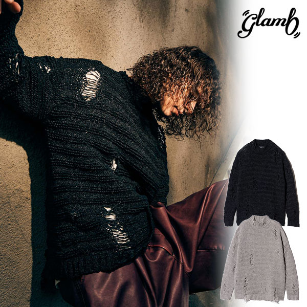 【楽天市場】2025 春 先行予約 3月上旬～中旬入荷予定 glamb グラム Crush Mock Neck Knit クラッシュモックネックニット ニット 送料無料 キャンセル不可：ARTIF