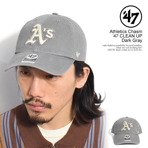 【楽天市場】'47 フォーティーセブン Athletics Chasm ’47 CLEAN UP Dark Gray メンズ キャップ ロー ...