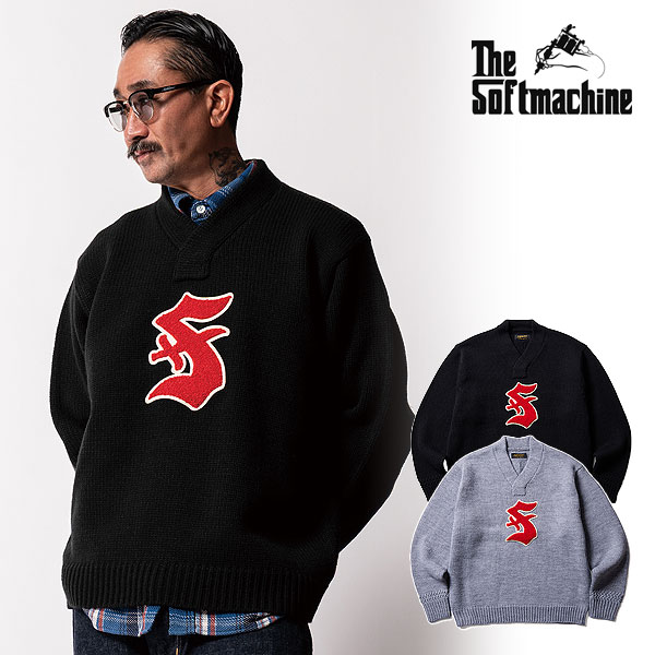 【楽天市場】2025 秋冬 先行予約 11月～12月入荷予定 SOFTMACHINE ソフトマシーン CREST SWEATER(V NECK SWEATER) メンズ ニット 送料無料 ...