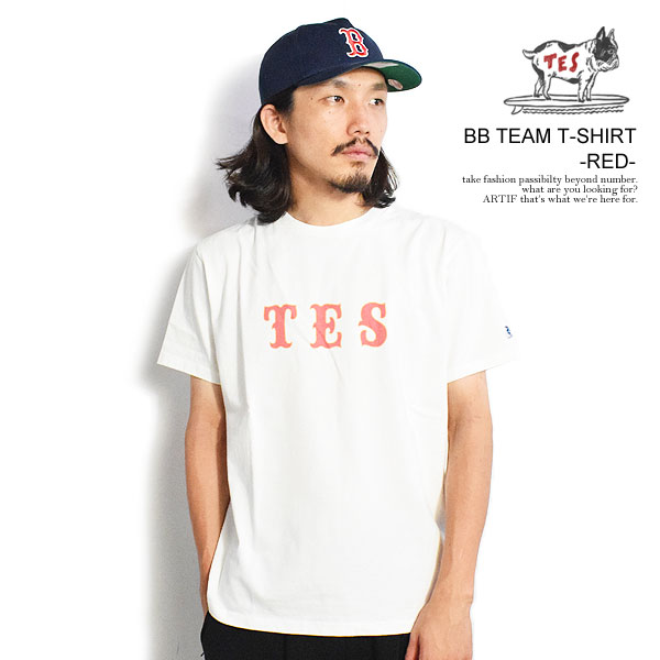 【楽天市場】The Endless Summer エンドレスサマー TES BB TEAM T-SHIRT -RED- メンズ Tシャツ 半袖 ...