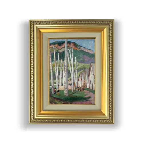 【楽天市場】【油絵 直筆仕上げ】エミリー・カー Kispiox Village SMサイズ 額入り 油絵直筆仕様げ 372×303mm 額縁 ...