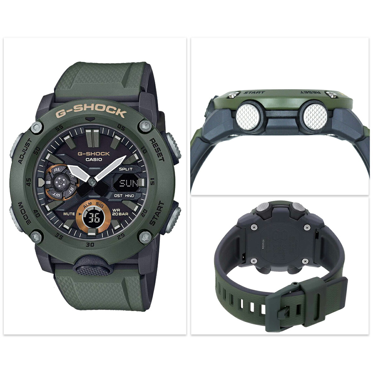 【楽天市場】【10年保証】 Gショック ジーショック G-SHOCK GA-2000-3A メンズ 時計 腕時計 カレンダー カーボン 防水 ...