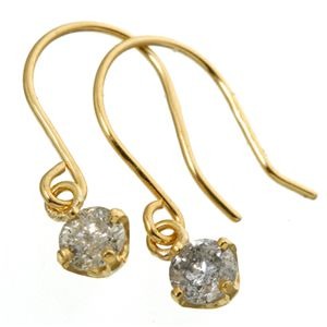 【楽天市場】K18PG 計0.2ctダイヤモンドピアス フックピアス（18金イエローゴールド）：arupi