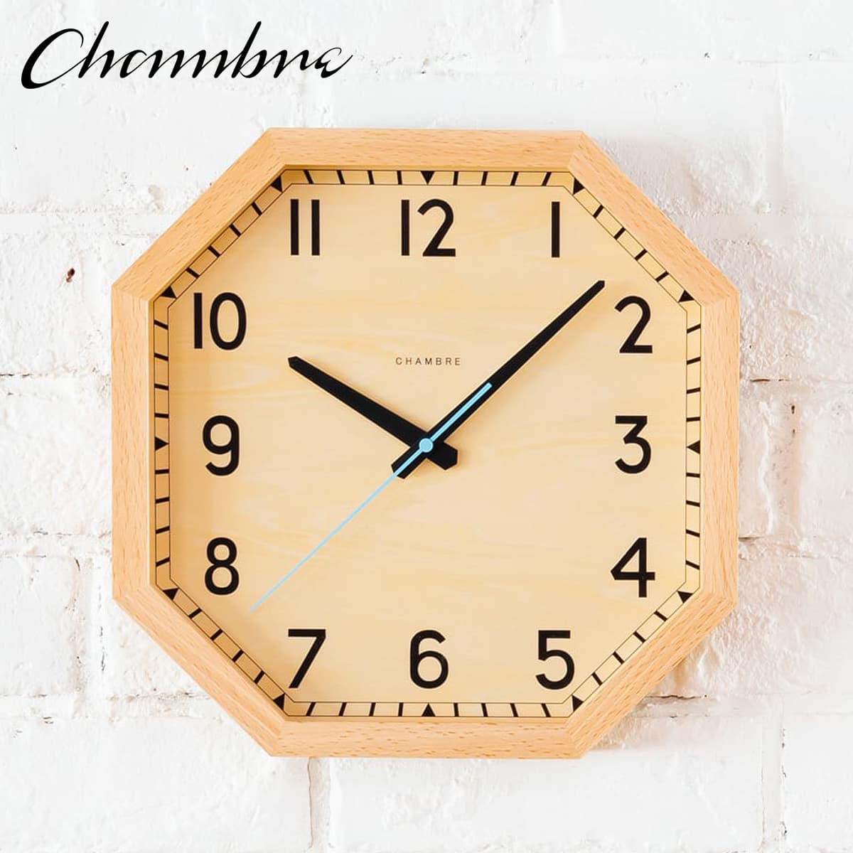 【楽天市場】掛け時計 OCTAGON CLOCK【NATURAL】 壁掛け時計 / 八角形 / ナチュラル / シンプル / 静音 / アンティーク / レトロ / モダン / おしゃれ ...