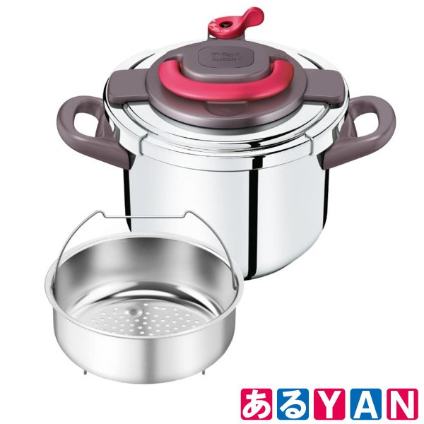 【楽天市場】外箱傷み 展示品 ティファール 圧力鍋 クリプソアーチ P4360732 パプリカレッド 6L IH対応 2段階圧力 送料無料：あるYAN
