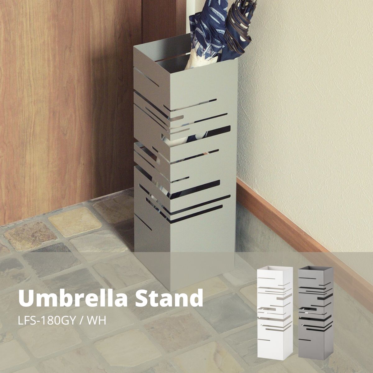 【楽天市場】【ポイント5倍 4/4 20:00～4/10 01:59まで】スチール 傘立て W15.5×D15.5×H49 グレー LFS-180GY：アサヒペンストア楽天市場店