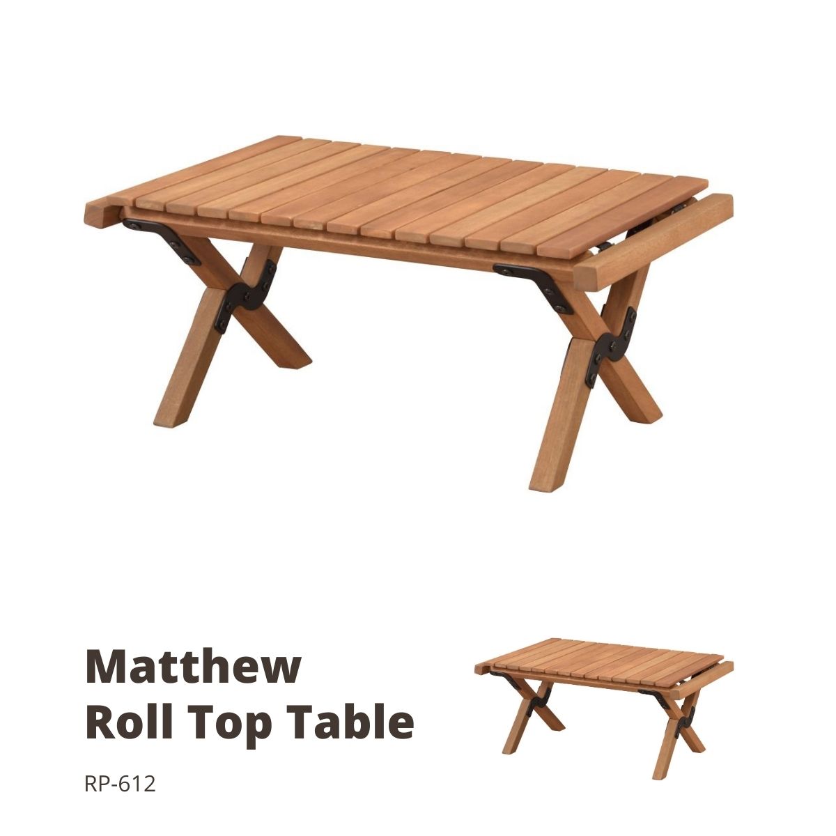 【楽天市場】マシュー ロールトップテーブル ライトブラウン RP-612：アサヒペンストア楽天市場店