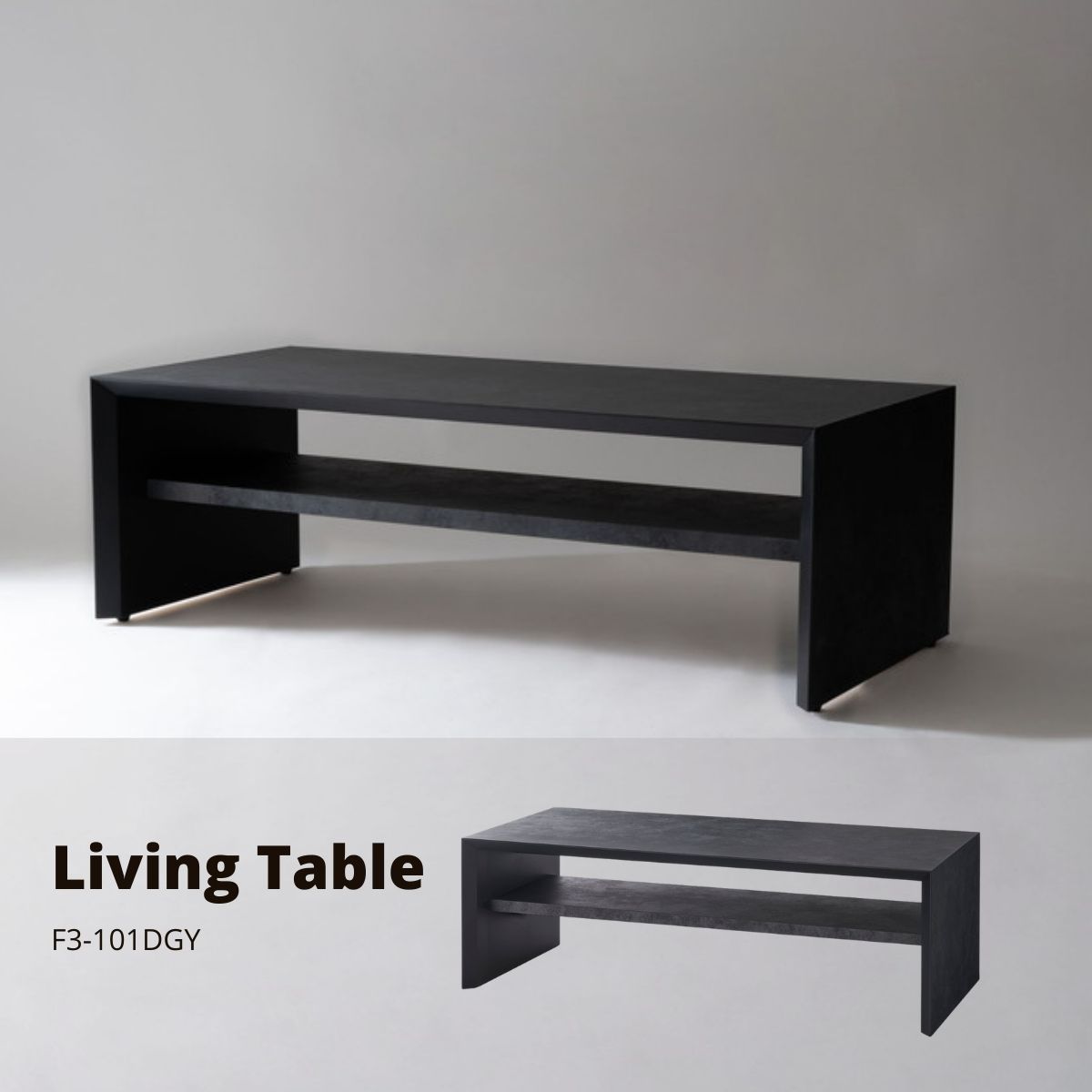 【楽天市場】【ポイント5倍 8/4 20:00～8/11 01:59まで】リビングテーブル F3-101DGY ダークグレー サイズ W120 ...