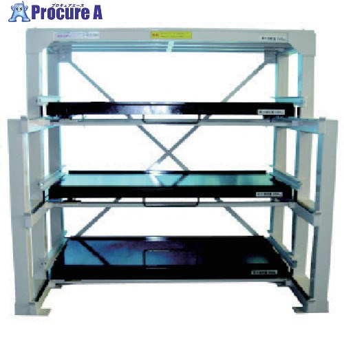 【楽天市場】日向 フルスライド式収納棚 スライダ-ラック L4S-1500×800×450H L4S-1500 1台 122-8598 【送料 ...