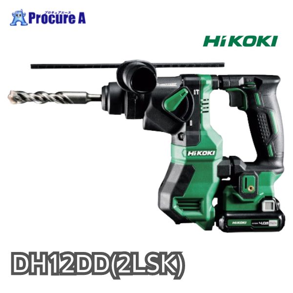【楽天市場】HiKOKI コードレスロータリハンマードリル 10.8V D型 SDSプラスシャンク DH12DD(2LSK) 小型 軽量 新防振ハンドル採用 低振動 電池パック ...