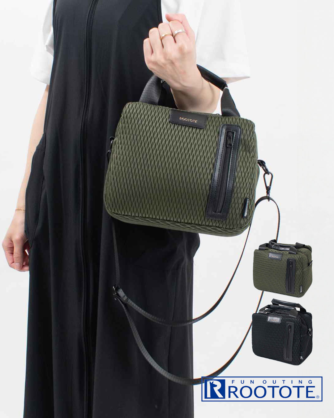 【楽天市場】【ポイント3倍】ROOTOTE ルートート T.スクエア.タウニー-A 1072 レディース トートバッグ デイリーバッグ ポリエステル 軽いバッグ 軽量 母の日 クリスマス ...