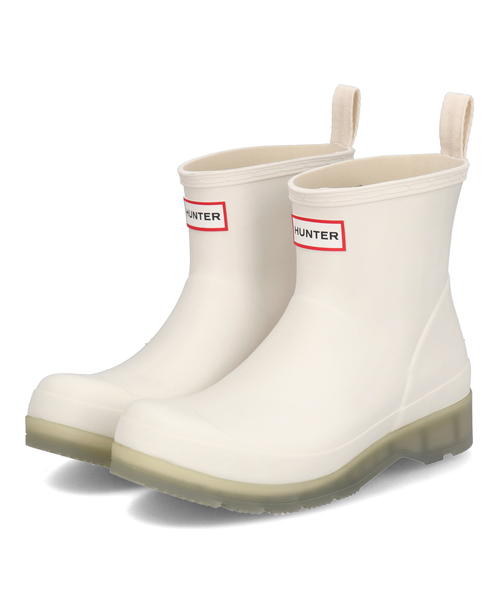 【楽天市場】【クーポン＆P10倍】HUNTER ハンター W PLAY SHORT TRANSLUCENT 完全防水 レディースレインブーツ ...