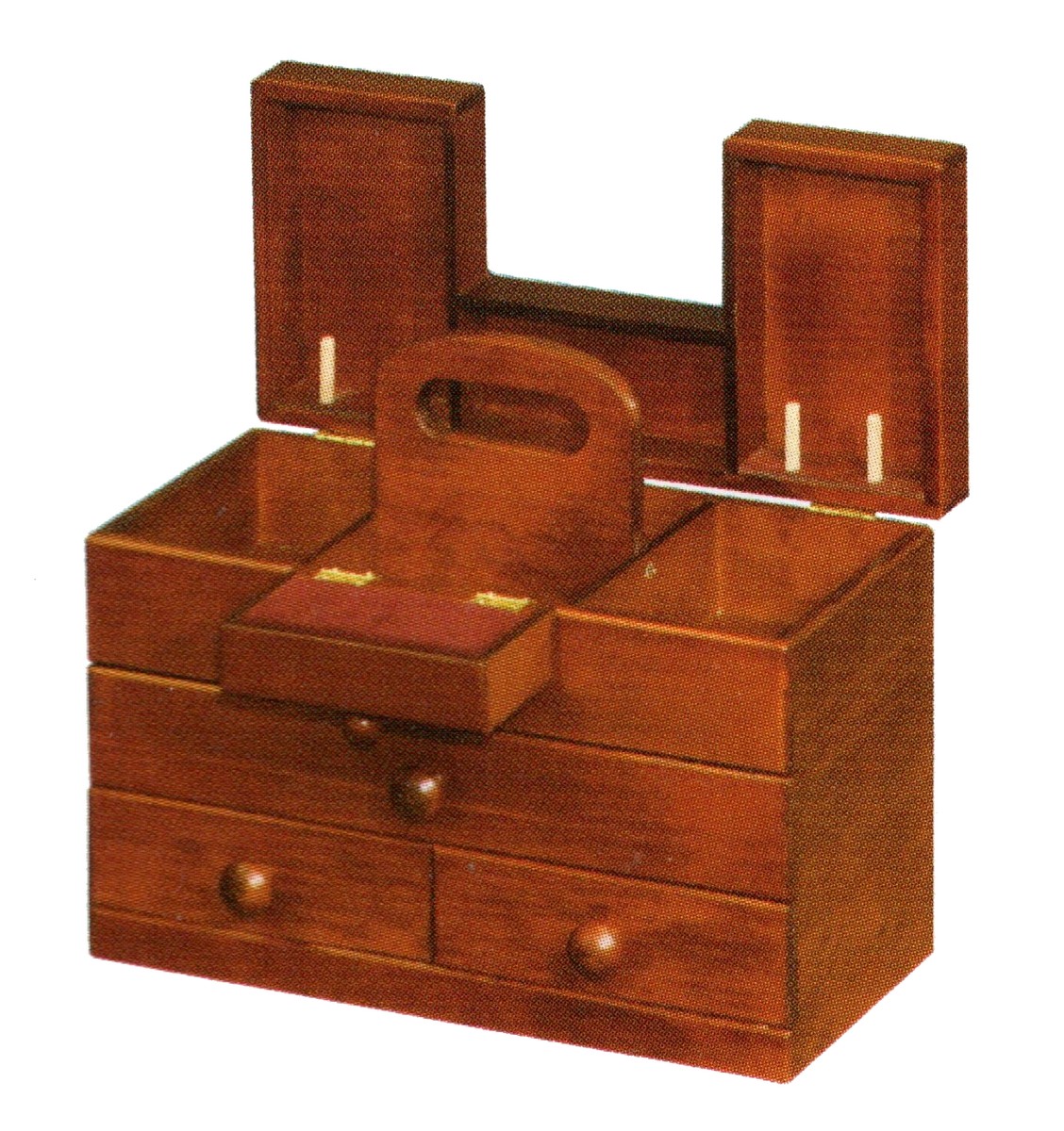 【楽天市場】MK5111 ソーイングボックス 針箱 白木 茶 日本製 送料無料：足利屋楽天市場店