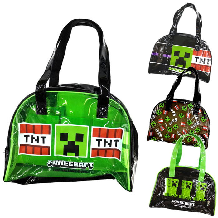 【楽天市場】プールバッグ マインクラフト ボストン型 ビーチバッグ E8430YB ビニール マイクラ ゲーム キャラクター 水泳バッグ 子供 水着入れ：ashop03