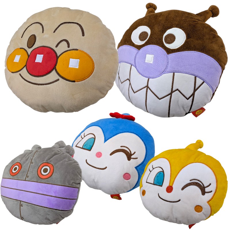 【楽天市場】アンパンマン フェイスクッション 背当てクッション バンダイ ばいきんまん ドキンちゃん コキンちゃん あかちゃんまん だだんだん BANDAI：ashop03
