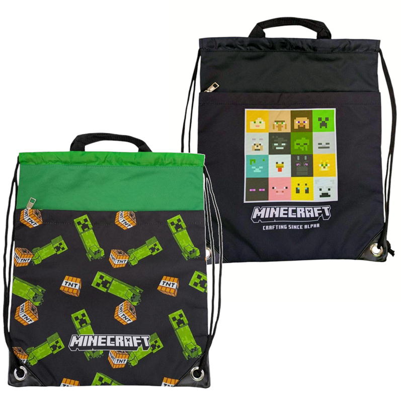 【楽天市場】プールバッグ マインクラフト ナップサック 撥水 ビーチバッグ E8532YB マイクラ ゲーム キャラクター 水泳バッグ 子供 水着入れ：ashop03