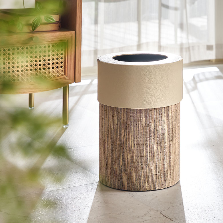 ゴミ箱 ごみ箱 ダストボックス 丸形 円型 ウォーターヒヤシンス 約 W 20.5cm D 20.5cm H 30cm 9L ナチュラル 袋 ...