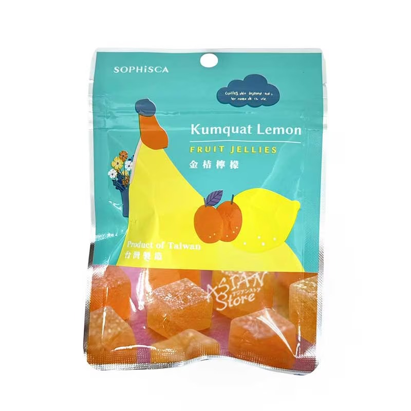 【楽天市場】【常温便】台湾ソフィスカ フルーツゼリー・金柑レモン /台湾SOPHiSCA 果實軟糖 金桔檸檬 42g【4711521623291】：Asian Store 楽天市場店