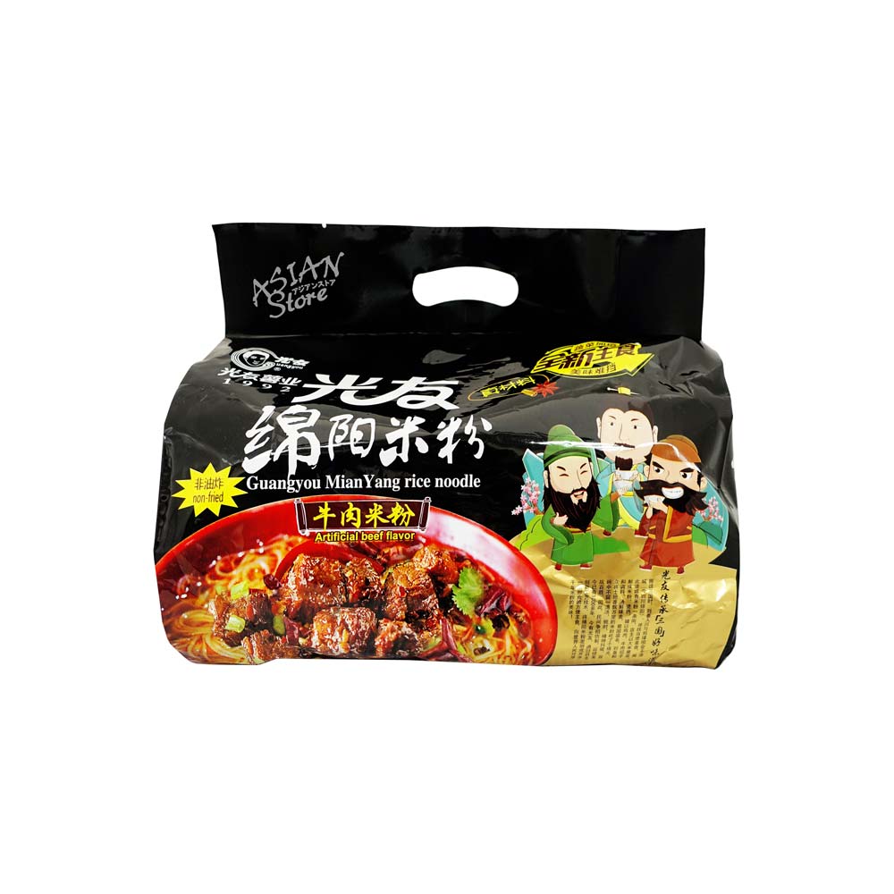 【楽天市場】【常温便】光友綿陽即席ビーフン ビーフ味/光友綿陽米粉（牛肉味）540g（135g×4袋)【6914790170048】：Asian Store 楽天市場店