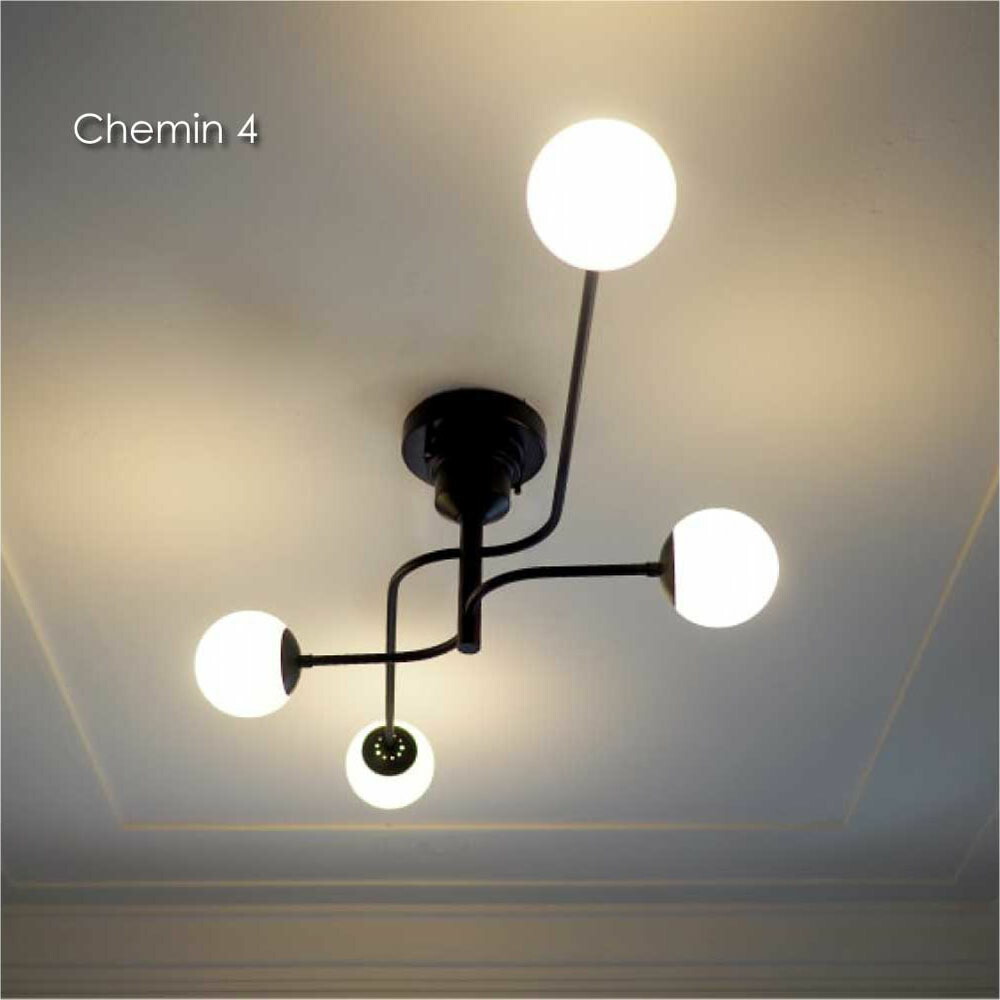 【楽天市場】\ポイント最大37倍♪11日1:59まで／INTERFORM Chemin 4 4灯 北欧 シーリングライト アンティーク リビング 寝室 6畳 レトロ 天井 シンプル 照明 照明 ...