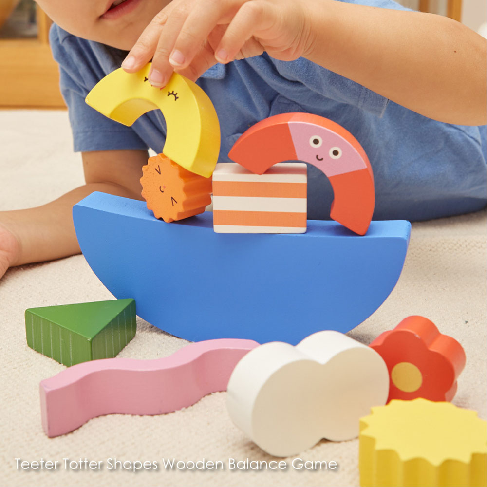 【楽天市場】KIKKERLAND KIDOKI Teeter Totter Shapes Wooden Balance Game キッカー ...