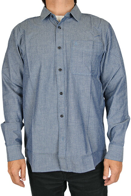 【楽天市場】VOLCOM ボルコム DATE KNIGHT LS CHAMBRAY SHIRTS シャツ 長袖 シャンブレーシャツ サーフィン ...