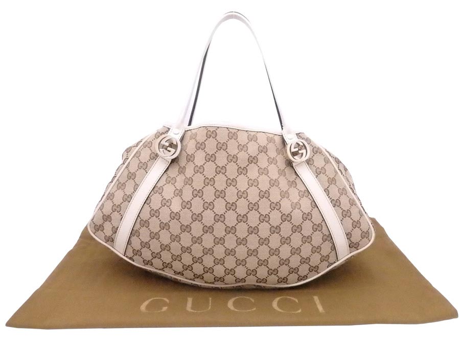 【楽天市場】グッチ GUCCI ショルダーバッグ GG キャンバス GGキャンバス/レザー ベージュ×オフホワイト レディース 232963 ...