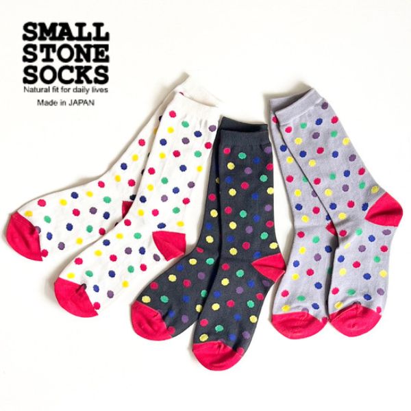 【楽天市場】SMALL STONE SOCKS 水玉ソックス es1007 日本製 おしゃれ 綿 靴下 スニーカー シンプル カジュアル ドット 水玉 クルー丈 派手 レディース スモール ...