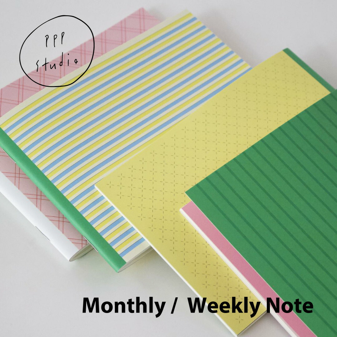 【楽天市場】【合計1,100円以上で送料無料】pppstudio Monthly Weekly Note メモ メモ帳 ノート レディース 韓国 韓国ブランド 手帳 ppp デコレーション ...